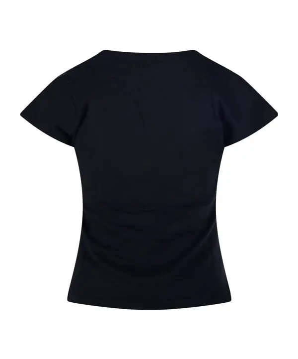 Isabel Marant Étoile Nadrine Draped V-neck Top - Black