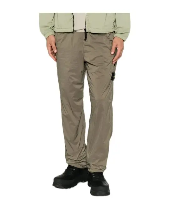 Stone Island Compass Motif Track Pants - Olive Green