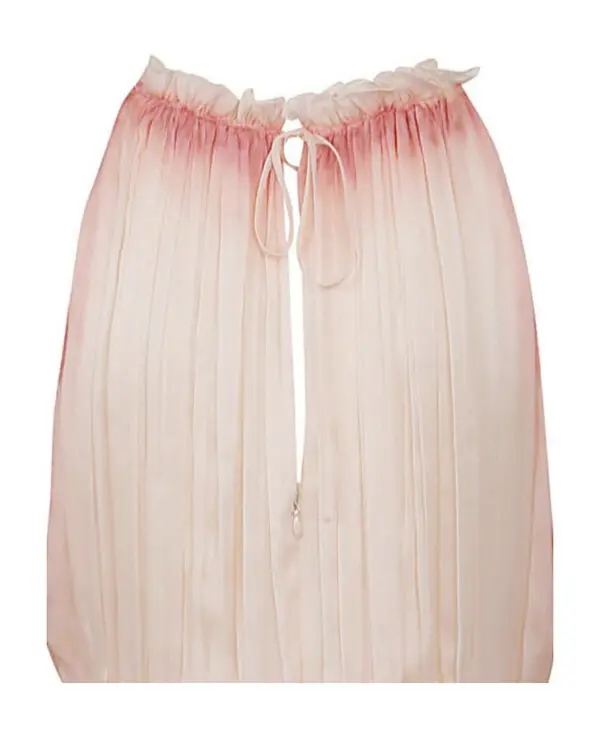 Alberta Ferretti Ruffled-halterneck Silk Dress