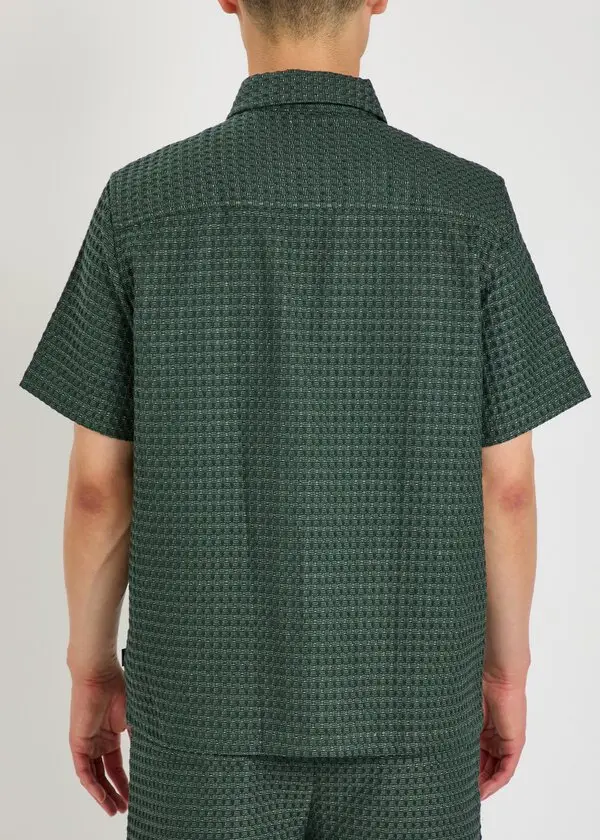 LES DEUX Checked Seersucker Shirt