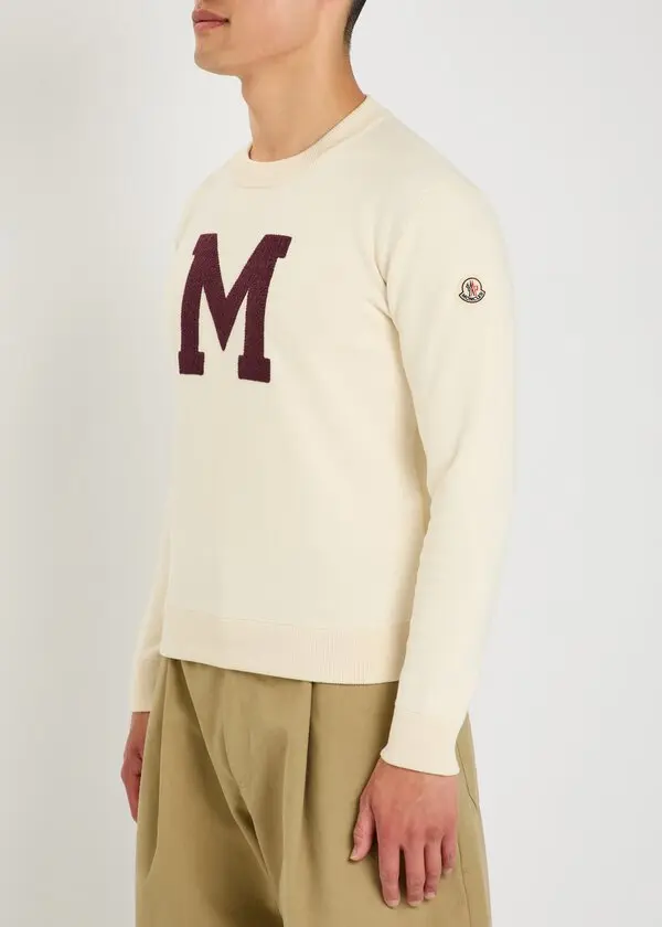 Moncler Logo-embroidered Cotton-blend Jumper