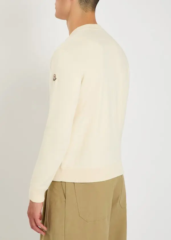 Moncler Logo-embroidered Cotton-blend Jumper