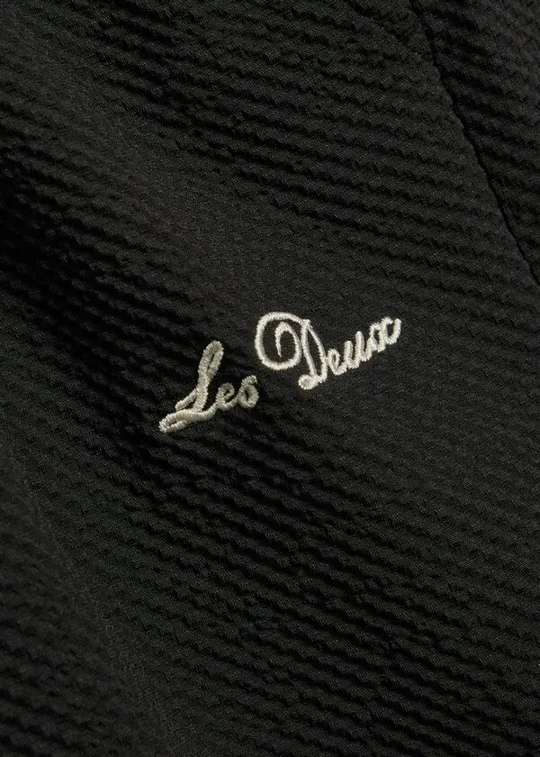 LES DEUX Seersucker Swim Shorts With Embroidered Logo