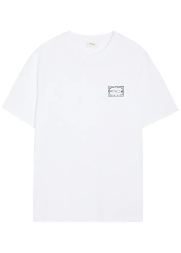 LES DEUX Italian Logo-print Cotton T-shirt - White