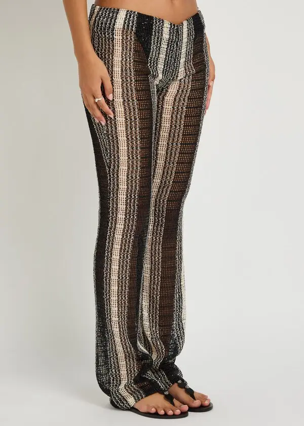 Missoni Striped Slim-leg Open-knit Beach Trousers