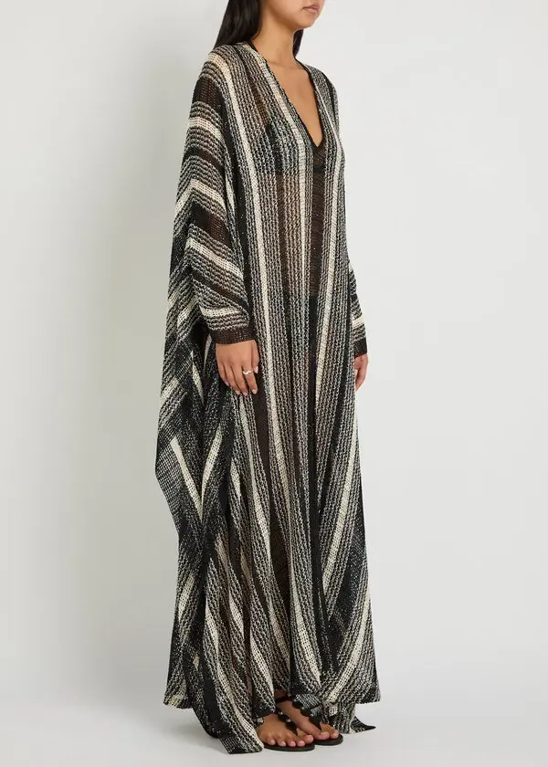 Missoni Striped Open-knit Kaftan Cover-up