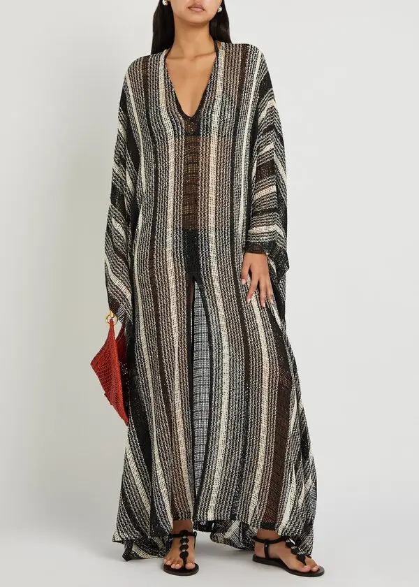 Missoni Striped Open-knit Kaftan Cover-up