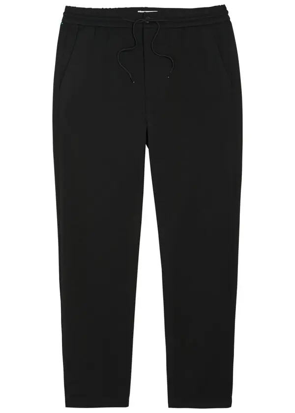 LES DEUX Como Tapered-leg Trousers - Black