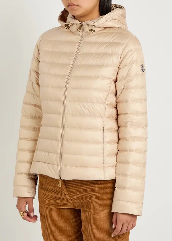 Moncler Igelhood Padded Hooded Nylon Jacket - Beige