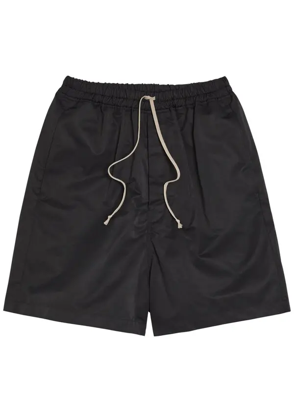 Rick Owens Faun Nylon And Cotton-blend Shorts - Black