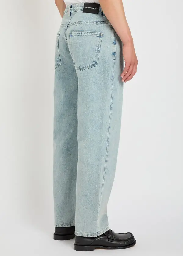 MKI MIYUKI ZOKU Straight-leg Jeans In Bleach Wash