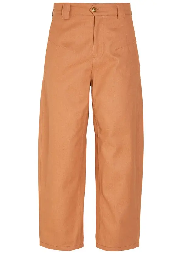 Chloé Barrel-leg Canvas Trousers - Pink