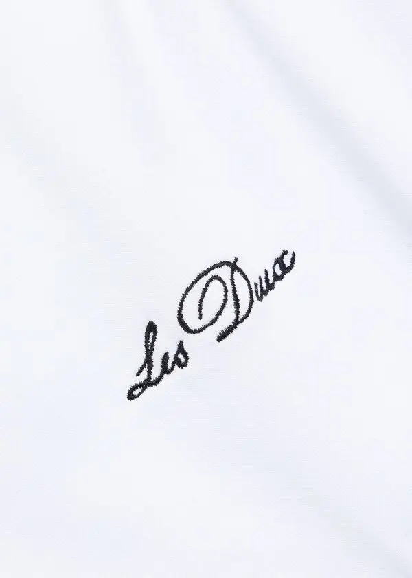 LES DEUX Logo-embroidered Cotton T-shirt