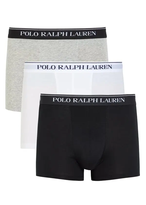 Polo Ralph Lauren Classic Logo-jacquard Stretch-cotton Trunks - Multicoloured 1