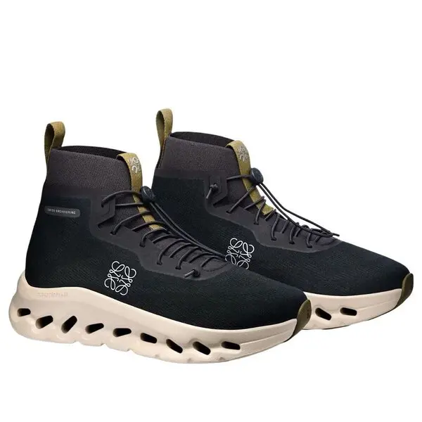 On X Loewe Cloudtilt Hi 'black Oatmeal Olive