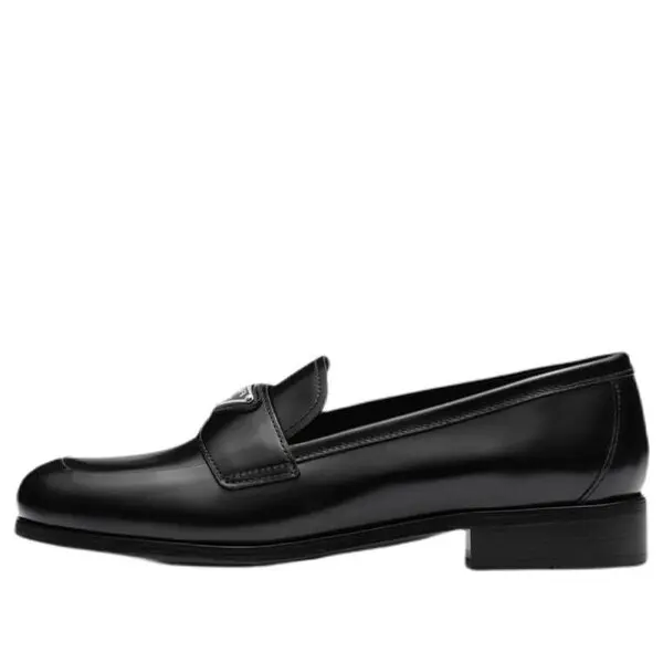 Prada Bushed Leather Loafers