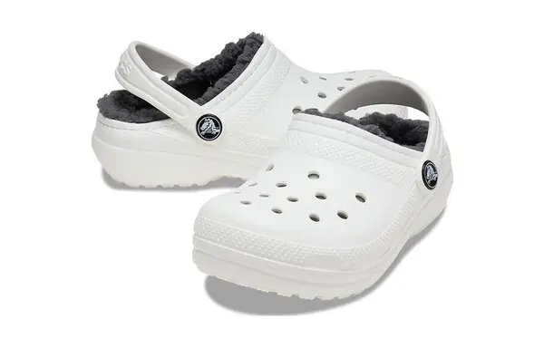 CROCS Classic Lined Clogs 'white Grey