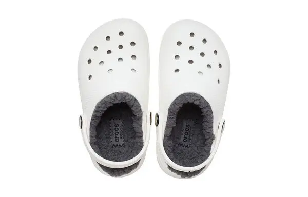 CROCS Classic Lined Clogs 'white Grey