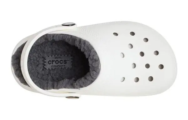 CROCS Classic Lined Clogs 'white Grey