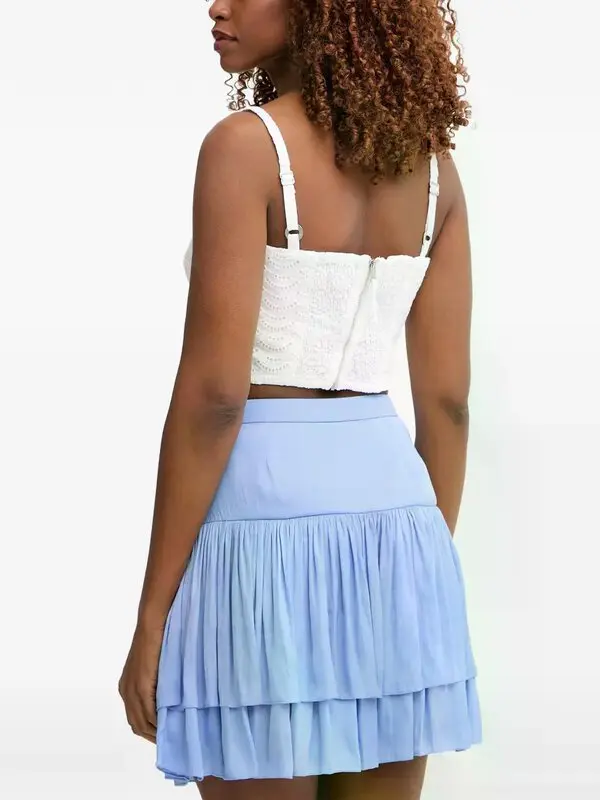 Guess Broderie Anglaise Smocked Cropped Top