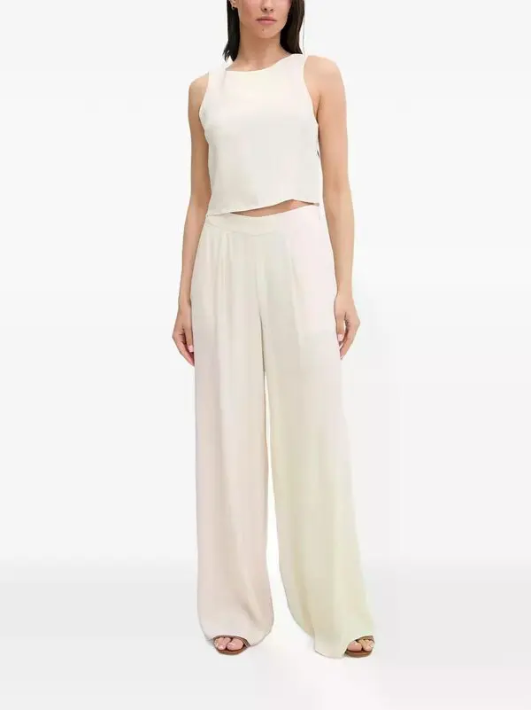 Guess Cropped Open-back Top With Bow Detail