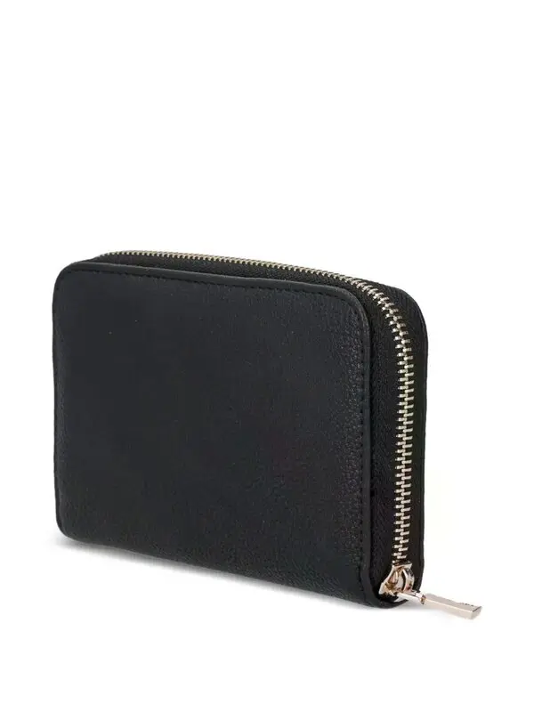 Guess Logo-plaque Zip-around Wallet - Black