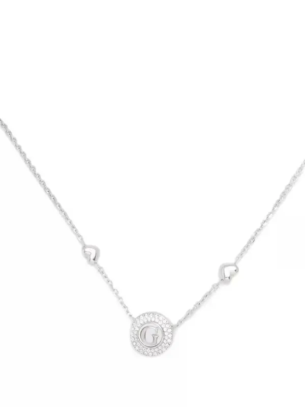 Guess G" Talisman Crystal-embellished Pendant Necklace - Silver