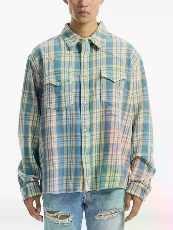 CHERRY LA Plaid Western Shirt