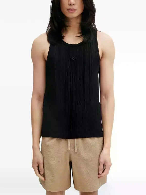 Filling Pieces Logo Embroidered Ribbed Vest