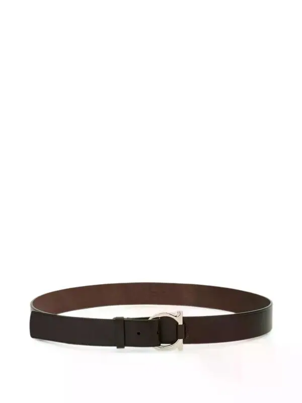 FERRAGAMO Gancini Buckle Belt - Brown