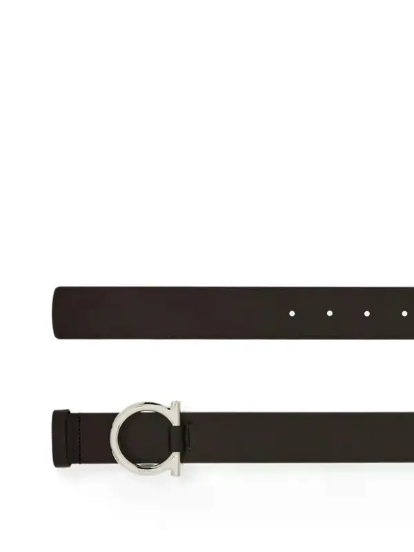 FERRAGAMO Gancini Buckle Belt - Brown
