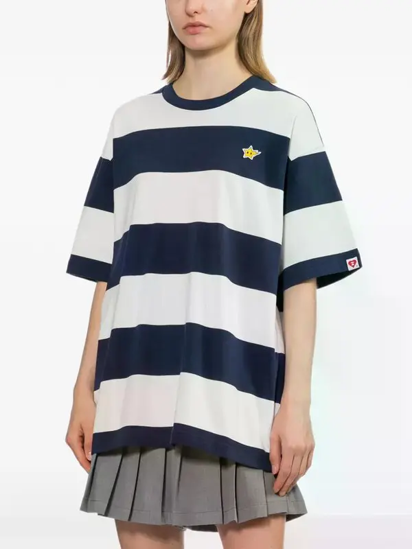 AAPE BY *A BATHING APE Apee™ A Bathing Ape® Striped T-shirt With Logo Patch