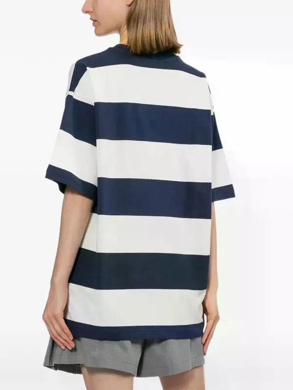 AAPE BY *A BATHING APE Apee™ A Bathing Ape® Striped T-shirt With Logo Patch