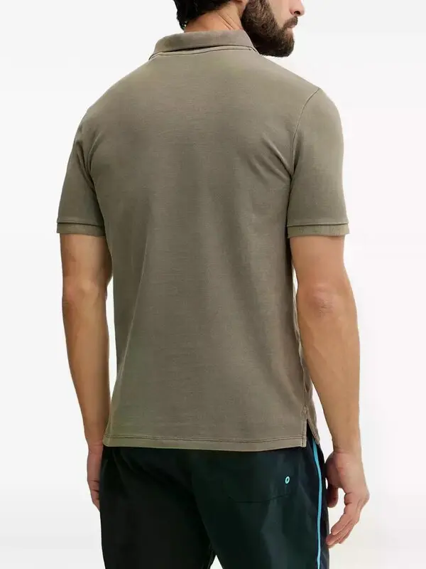 Guess Logo-patch Piqué Polo Shirt - Green