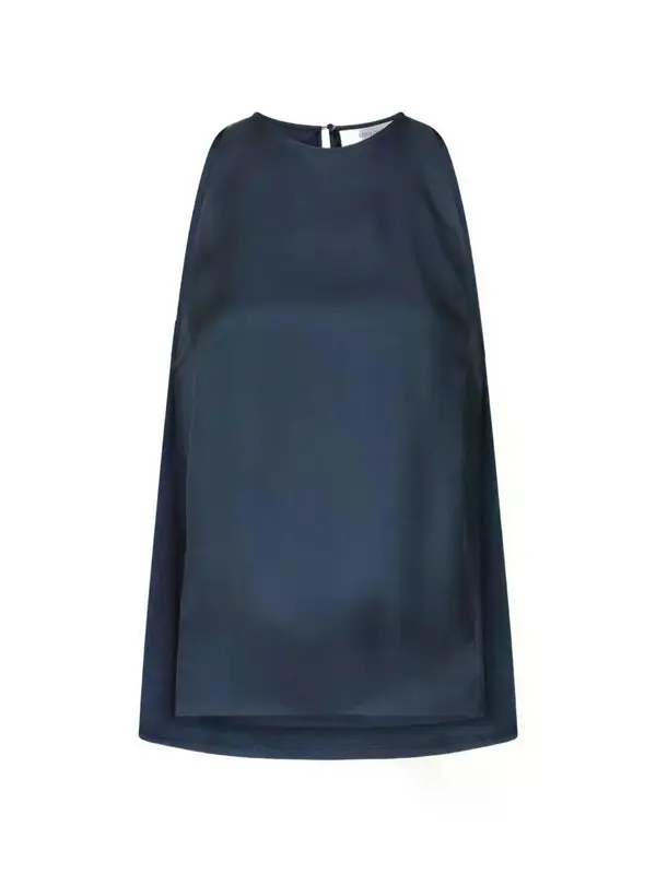 Loulou De Saison Silk Twill Halterneck Cami Top - Blue