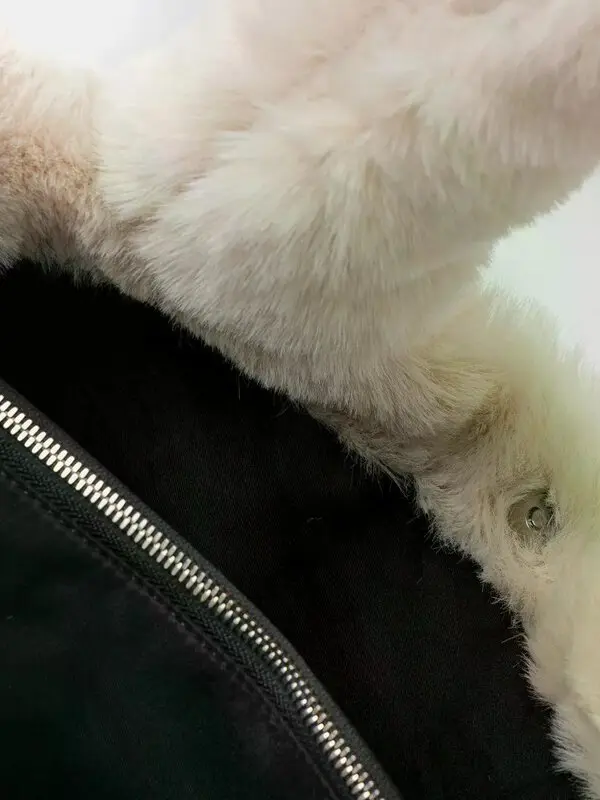 SPORTALM Faux-fur Logo Strap Tote Bag