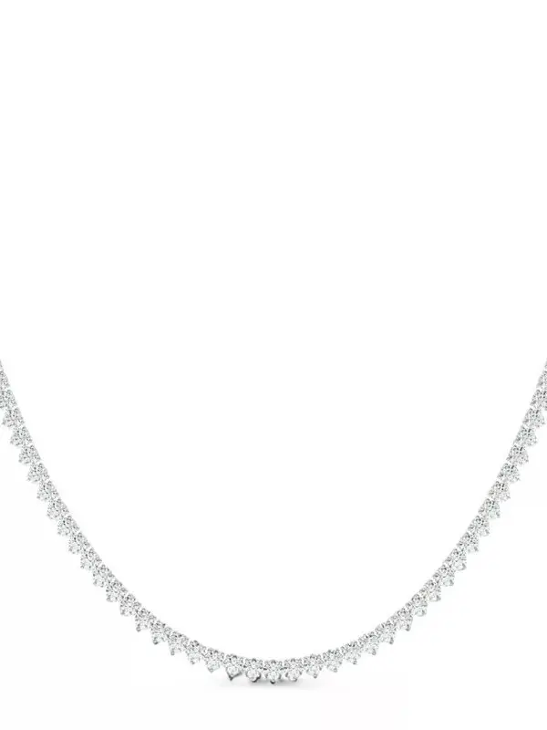 DIAMOND ESSENTIALS 14k White Gold 10 Carat Diamond Tennis Necklace