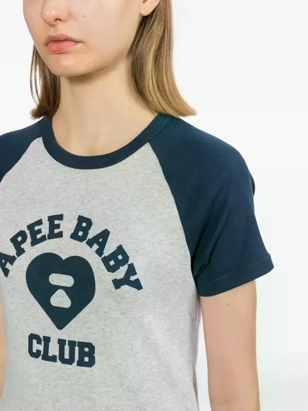 AAPE BY *A BATHING APE Heart Logo Raglan Sleeve T-shirt