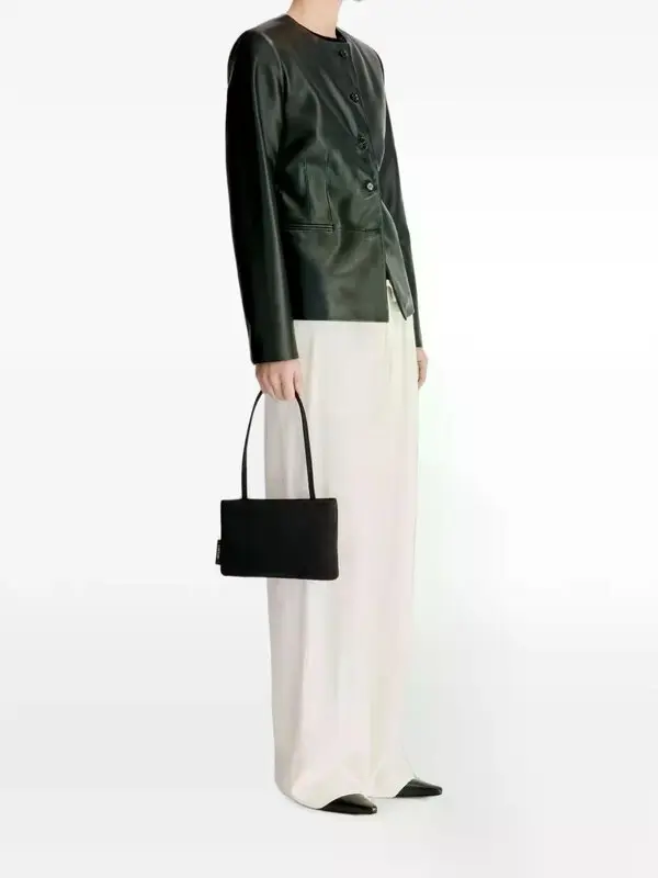 Loulou De Saison Lambskin Collarless Jacket - Black