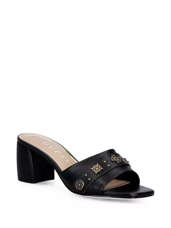 Guess Logo-embellished Block-heel Mules