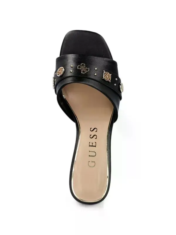 Guess Logo-embellished Block-heel Mules