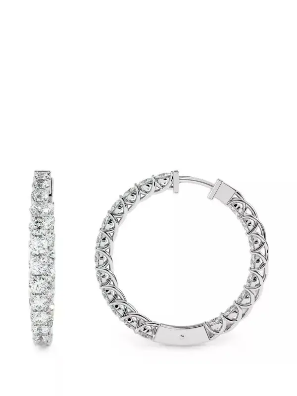 DIAMOND ESSENTIALS Lucida Diamond Hoop Earrings