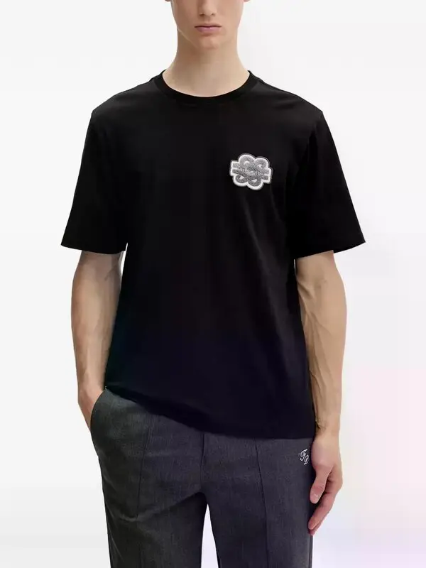 Filling Pieces Gowtu Logo-patch Crew-neck T-shirt