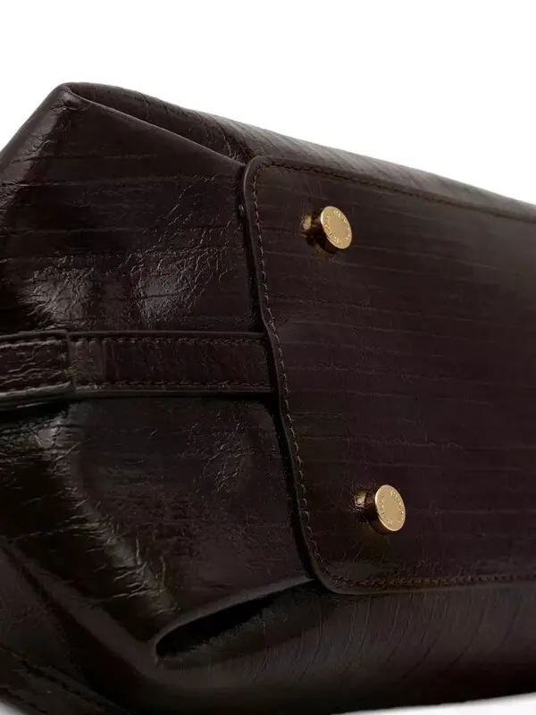 THEMOIRE Medium Talia Trunk Tote Bag - Brown