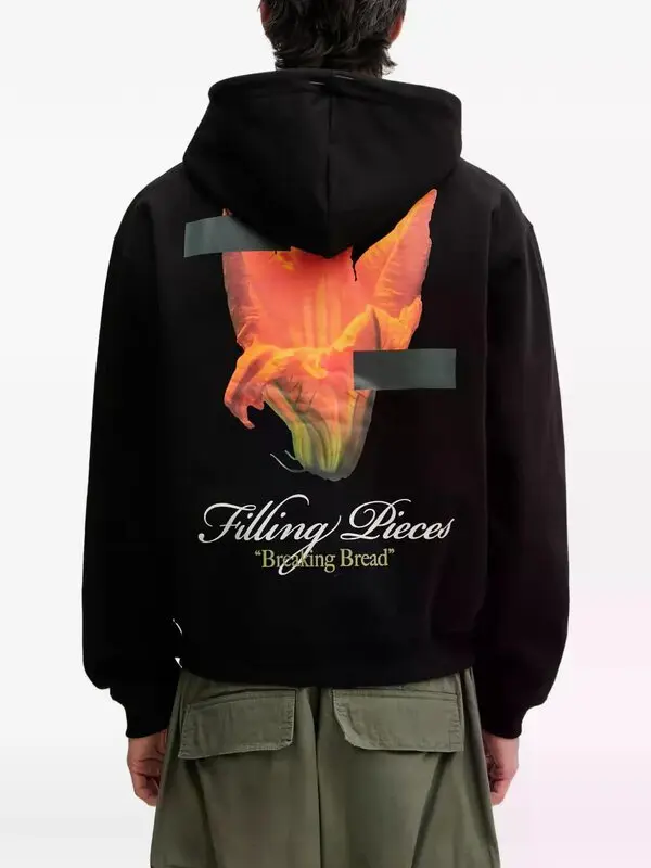 Filling Pieces Graphic Print Zip-up Hoodie