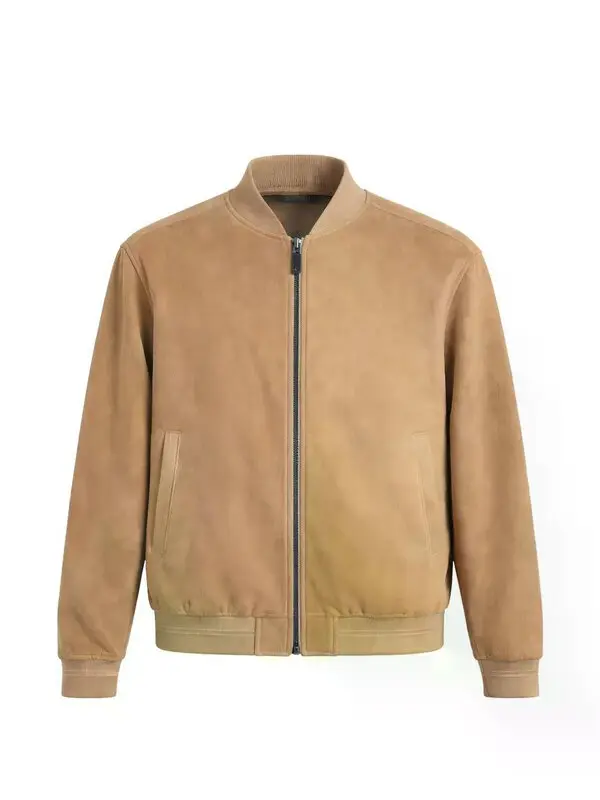 Pal Zileri Leather Bomber Jacket