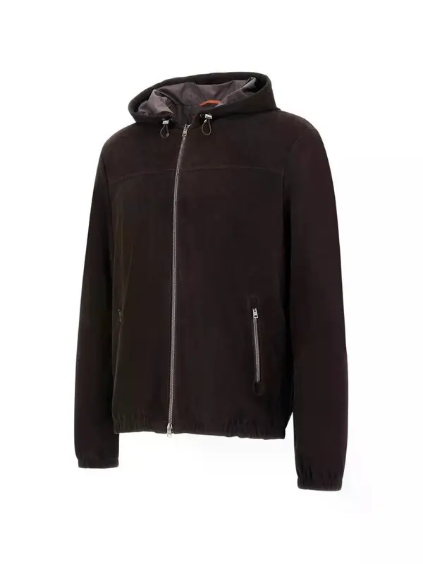Herno Hooded Suede Jacket