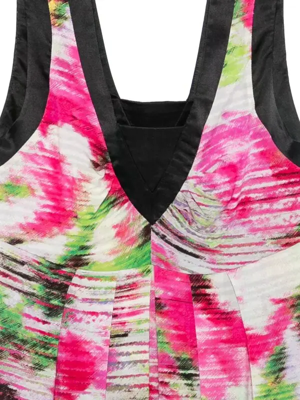 Roberto Cavalli 2000s Sleeveless V-neck Mini Dress