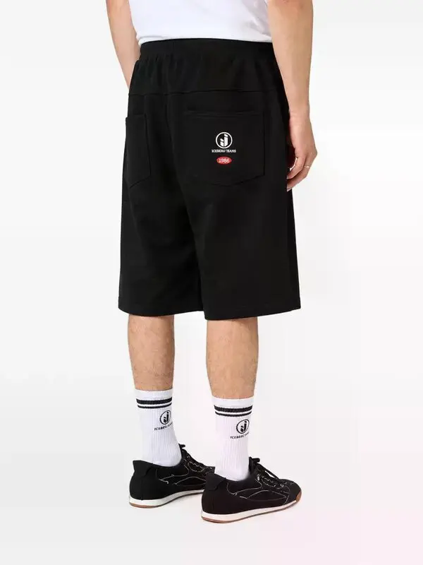 Iceberg Logo Patch Drawstring Shorts