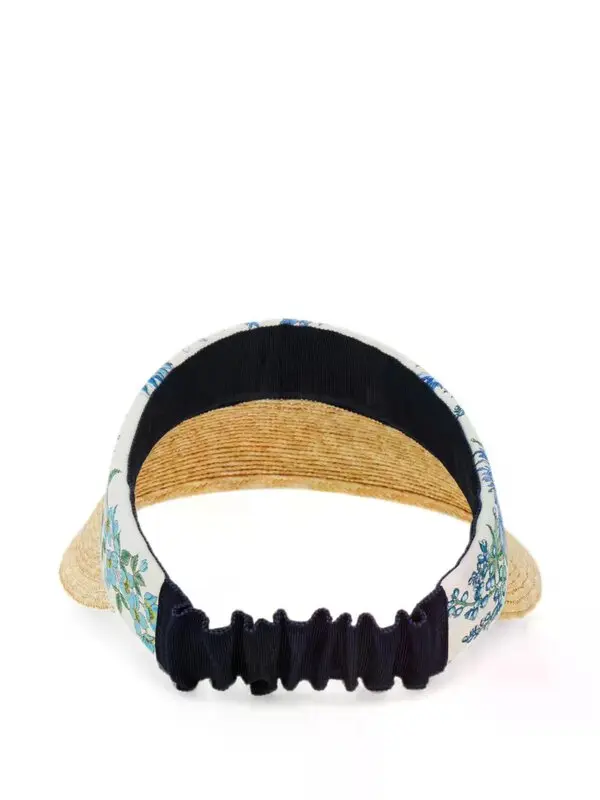 FERRAGAMO Spring-print Straw Visor